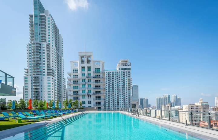 Downtown Condo With Pool, Cowork Space & Gym - Miami