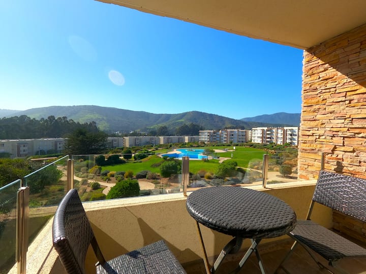 Acogedor Depto Con Piscina - Papudo