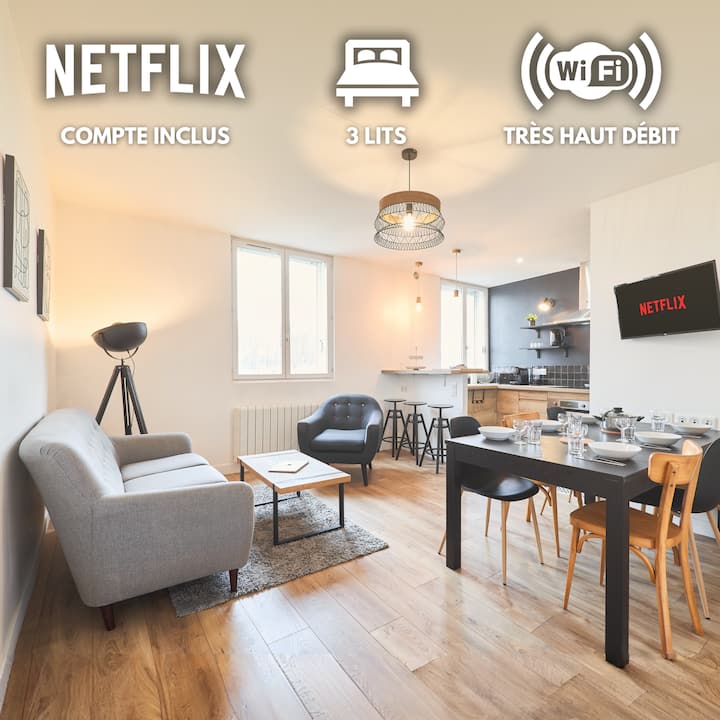 Le Trèfle • Gare Centre-ville • Netflix • Spacieux - Reims