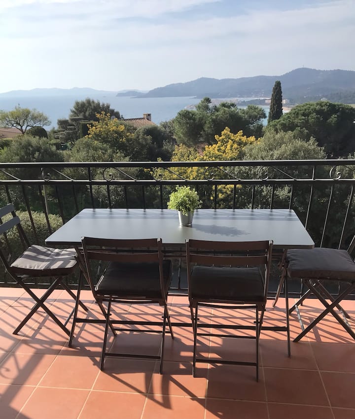 Belle Vue Mer-proche Plage -Centre Ville -Piscine - Le Lavandou