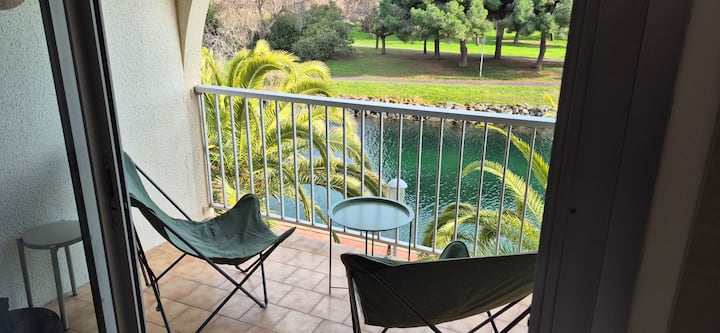 Studio Rénové, Superbe Vue Lagon, Piscine, Clim - Le Grau d'Agde