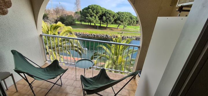 Studio Rénové, Superbe Vue Lagon, Piscine, Clim - Le Grau d'Agde