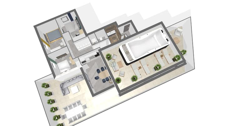 Skyline Roof Top Spa De Nage - 蒙彼利埃