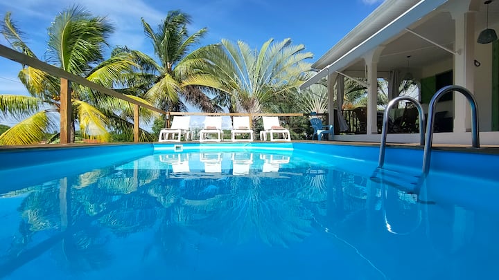 Villa Privée, 4ch, Piscine, Jardin Clos, 8 Pers - Guadeloupe