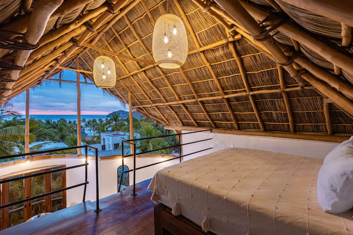 Spectacular Palapa Near Beach, Ocean View & Spa - Sayulita