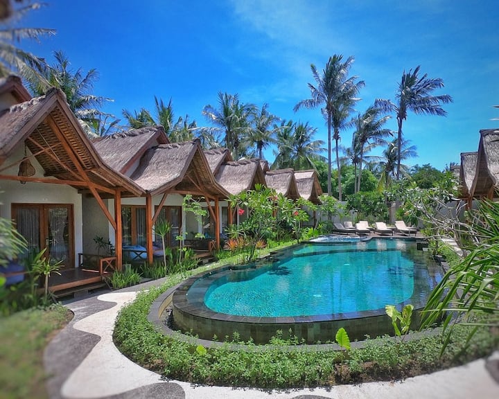 Gili Trawangan Resort 4 Room Breakfast Pool - Gili Islands