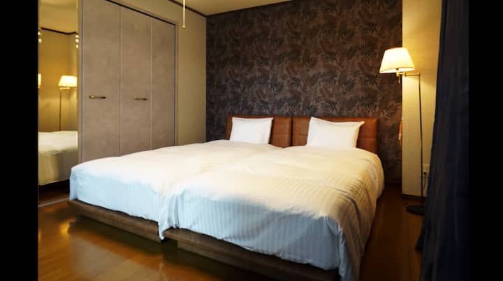 ツインベッド 1ldk （5 7㎡）禁煙デラックスルーム長期滞在にお勧め自炊セットあり - Kagoshima