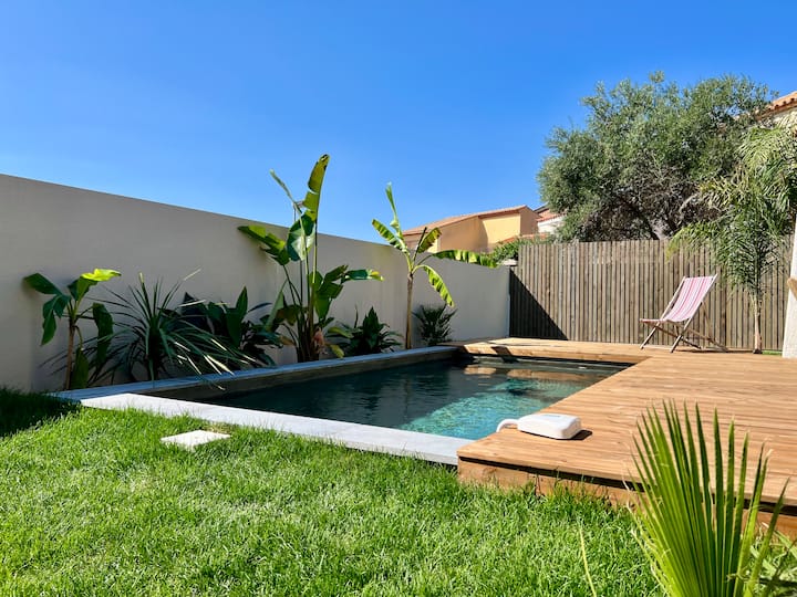 Maison Pamplemousse T4 Avec Jardin Et Piscine - Palavas-les-Flots