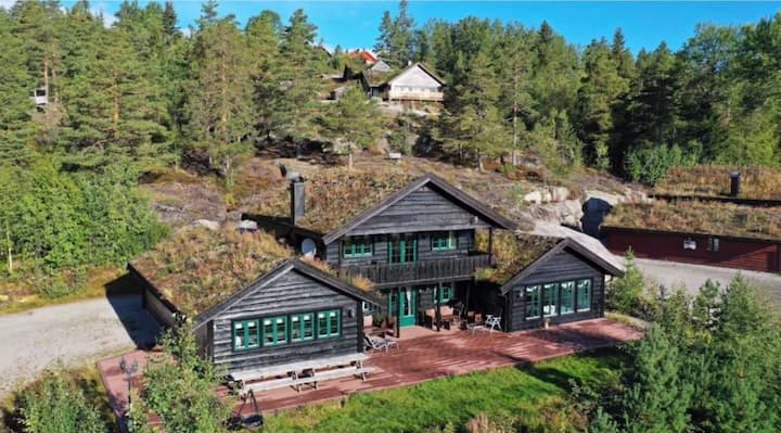 Hytte Med Basseng Ved Gautefall. Hjortebu - Norway