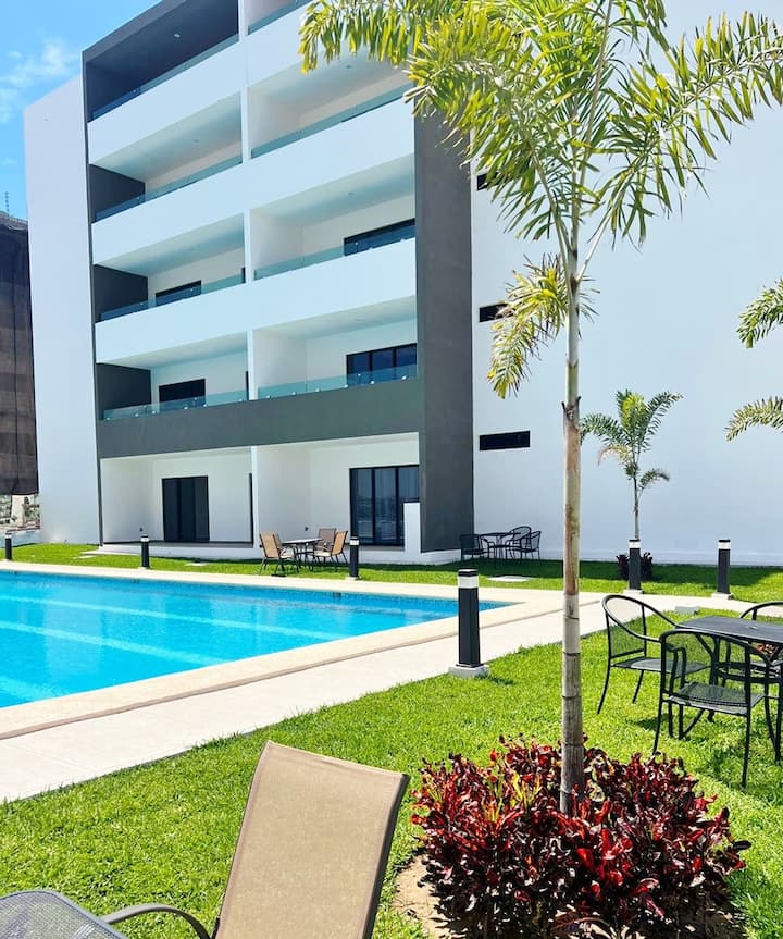 Marina Cerritos - Blanco Celeste - 1 Min Playas - Mazatlán