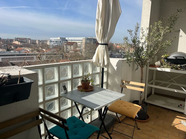 T4 – Balcon - Proche Centre Ville & Commerces - 툴루즈