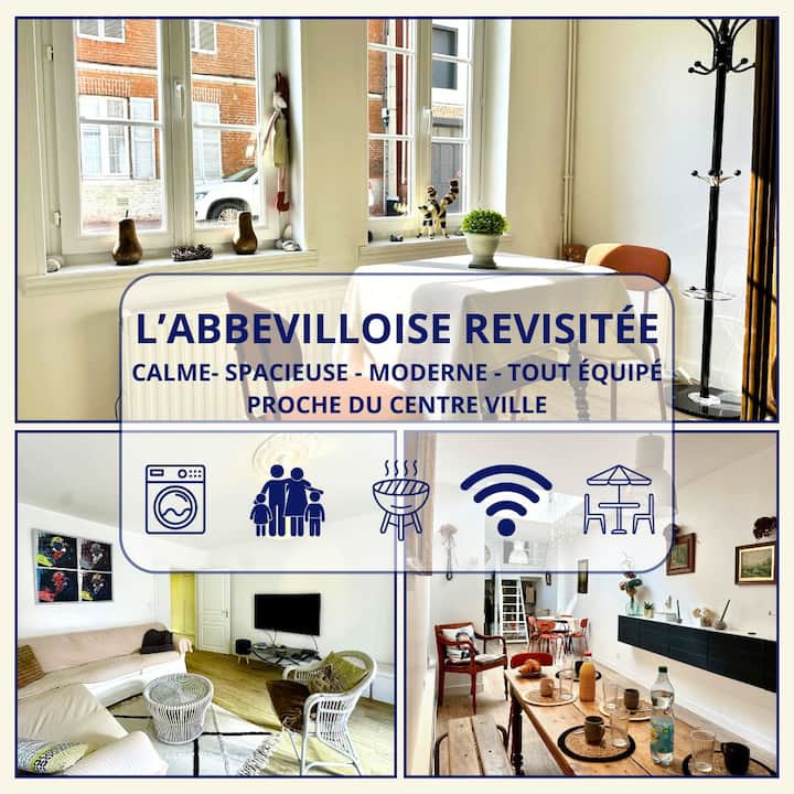 L'abbevilloise Revisitée-wifi-atypique-jardin-bbq - Abbeville