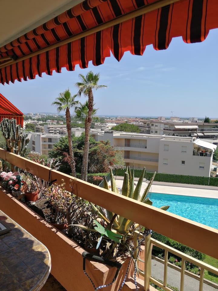 Joli Studio Piscine Et Vue Mer - Mandelieu - Mandelieu-La Napoule