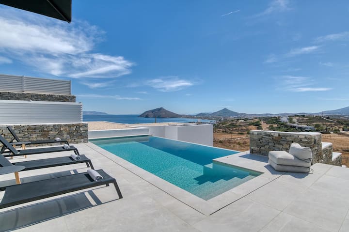 Villa Selinofos With Swimming Pool, Jacuzzi & Gym - Paros