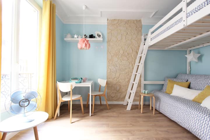 Studio Sacré Coeur Mint And Limon - Bail Mobilité - París