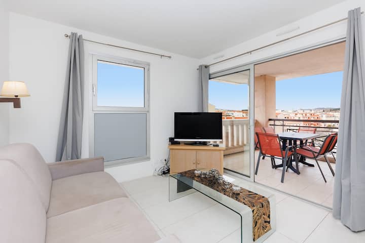 Cannes Beach - Vue Mer-plage-piscine-clim-wifi - Mandelieu-la-Napoule