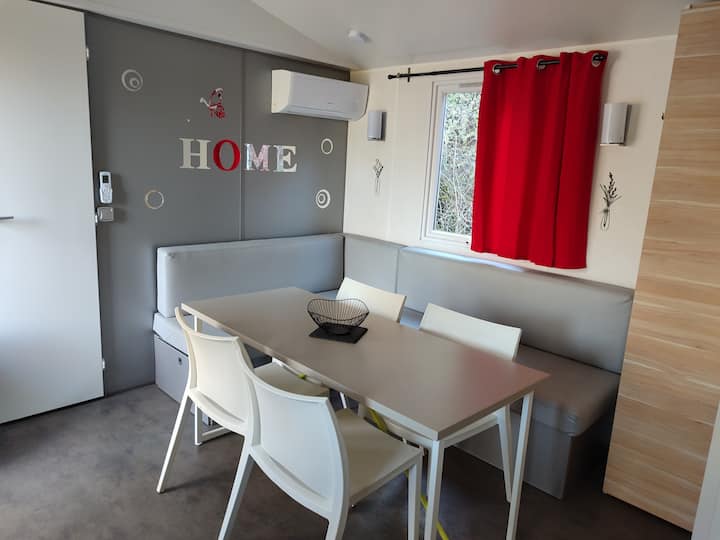Camping 4* Mobil Home 6 Pers Climatisé - Lac de Pareloup