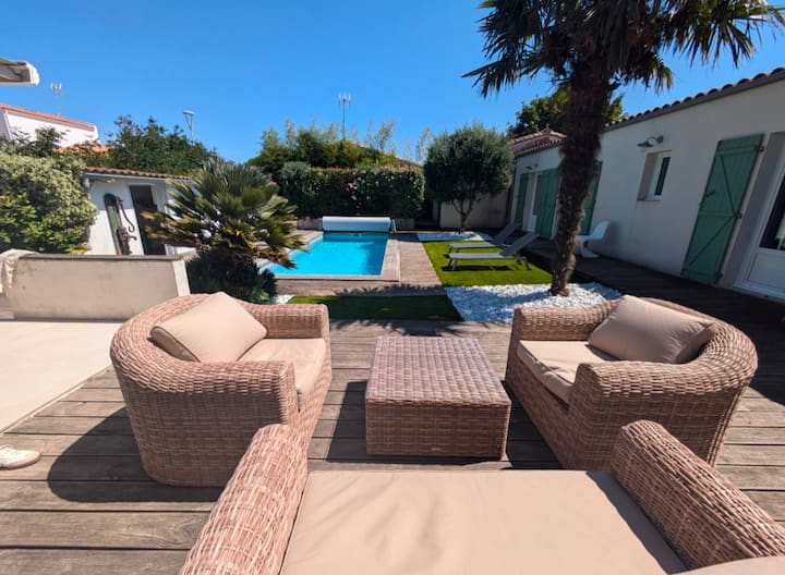 Maison Le Clos Sous Le Vent, Piscine, 6 Pers - La Flotte