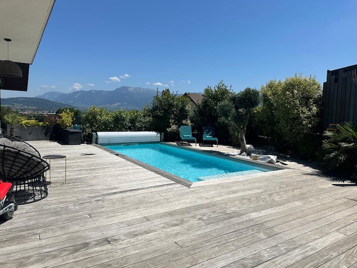 Maison D’architecte 180m2 Avec Piscine 8 Personnes - Annecy