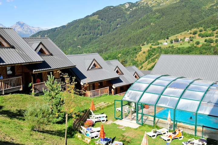 Chalet Cosy 6 Pers, Vue - Piscine - Ski - Rando - Saint-François-Longchamp