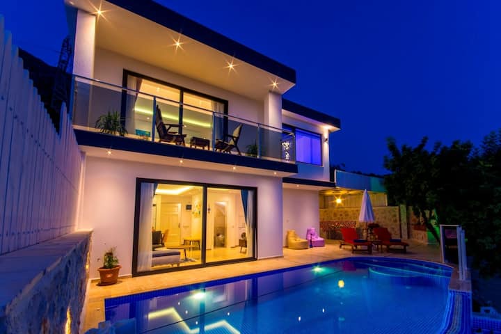 Villa For 2 With Indoor Pool Turkish Bath & Sauna - Kalkan