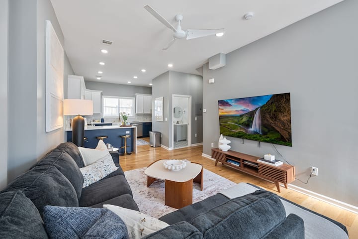 Free Parking | King Bed| Sleep 6| 20 Minmanhattan - Jersey City, NJ