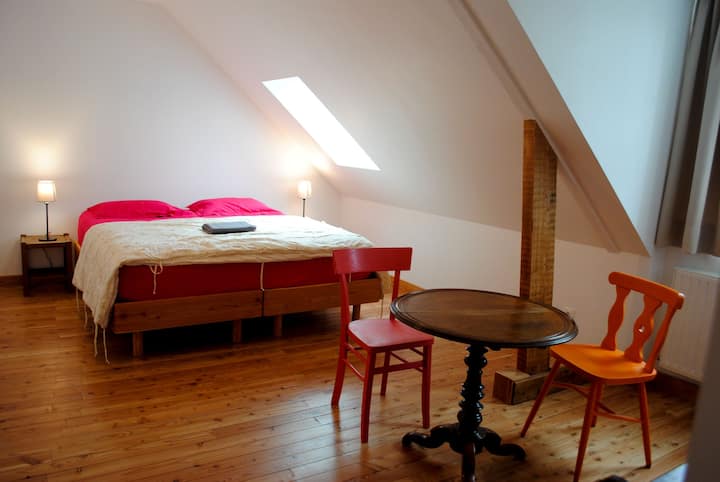 Auberge Du Champ Commun, Chambre Violette 4 Pers. - Ploërmel
