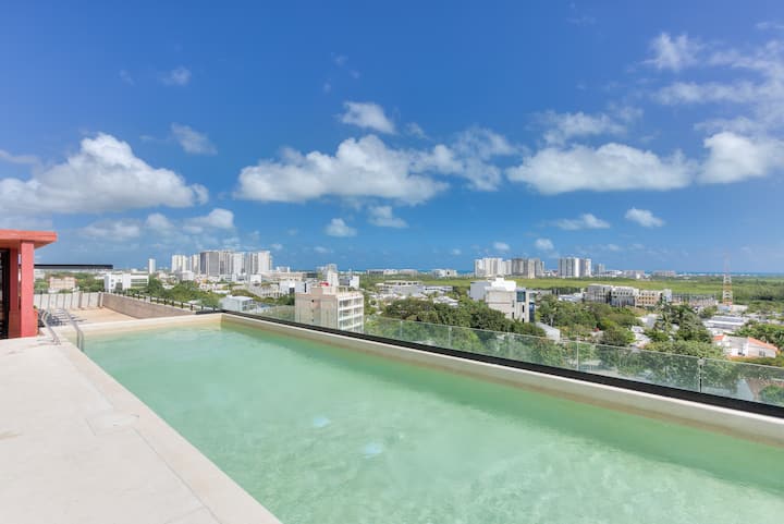 Av Nader Prime Location | Pool, Gym & Cowork - Cancún