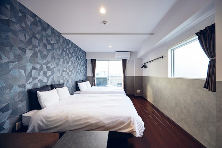 Nearby Shinsaibashi,namba,usj.2 Double Beds - Osaka