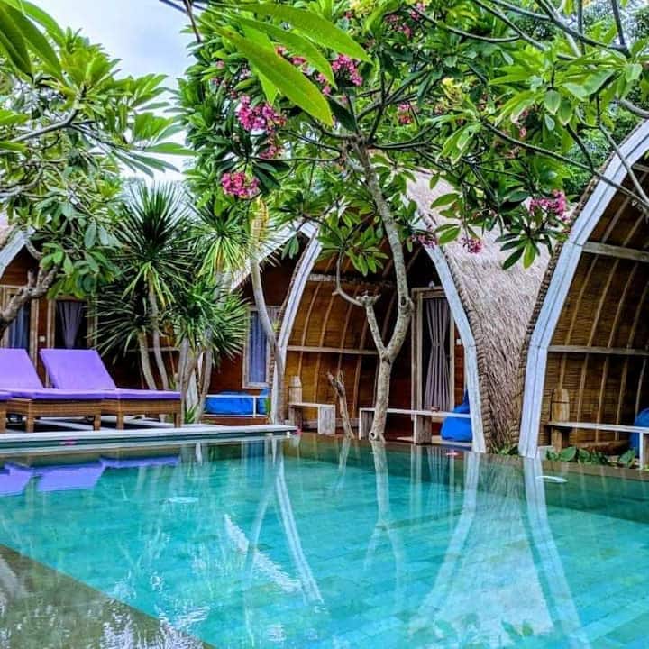 Peaceful Gili Trawangan 7 Room Breakfast Pool - Gili Islands