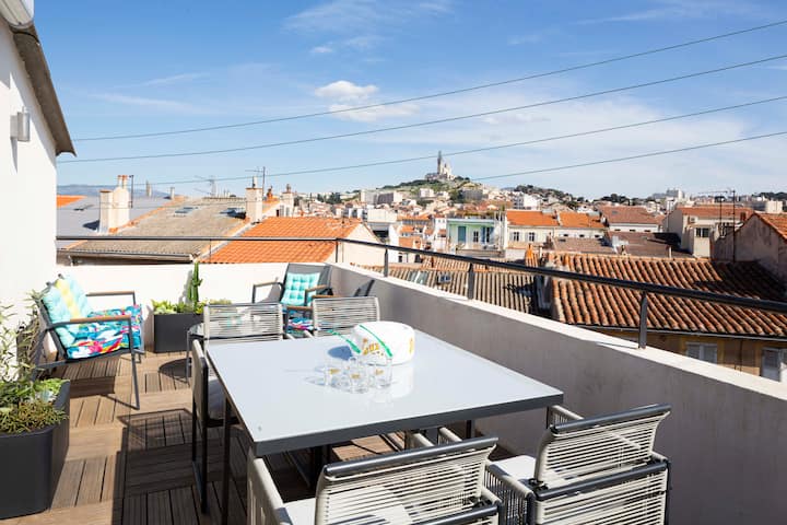 Maison De Ville 4 Pers Rooftop à Endoume - Marseille