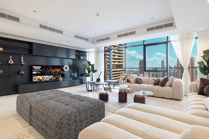 Luxury 6br Penthouse W/ Burj View & Private Cinema - Dubái