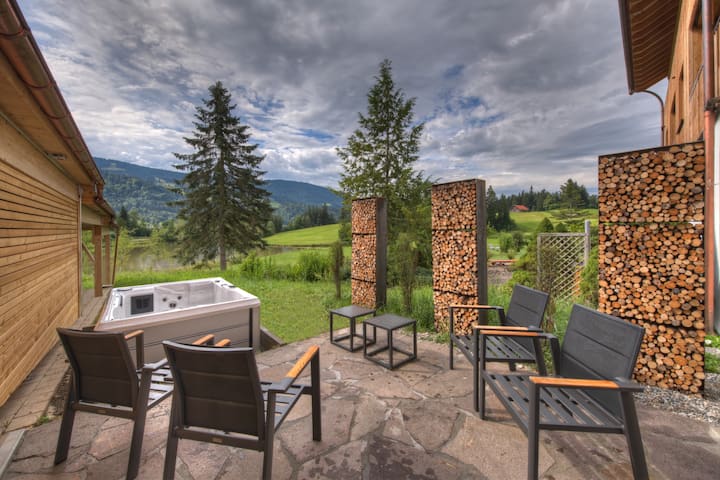 Chalet + Eigener Whirlpool Auf Terrasse - 95 M² - Oberstaufen