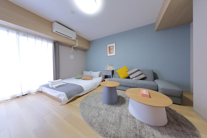 Namba 8min/ Nipponbashi 6min/ Kuromon 2min/27㎡ - Osaka