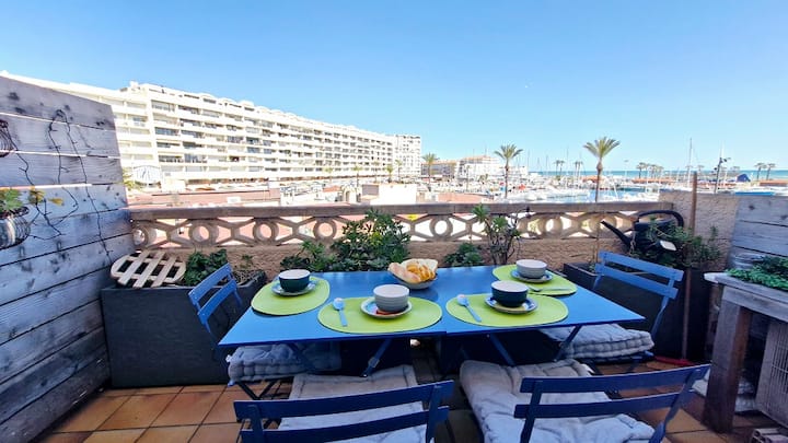 Le Christina 3* T2 Au Port Terrasse Clim Parking - Saint-Cyprien