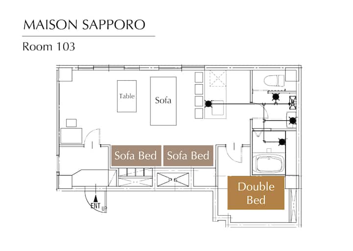 Modern Retreat Style / Maison Sapporo Room 103 - Sapporo