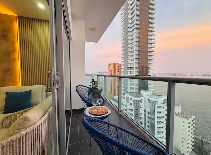 Bayfront Bliss | Balcony | Pools | Gym - Cartagena, Colombia