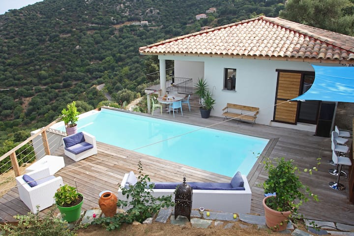 Villa 3 Chambres Mare E Monti Vue Panoramique - Belgodère