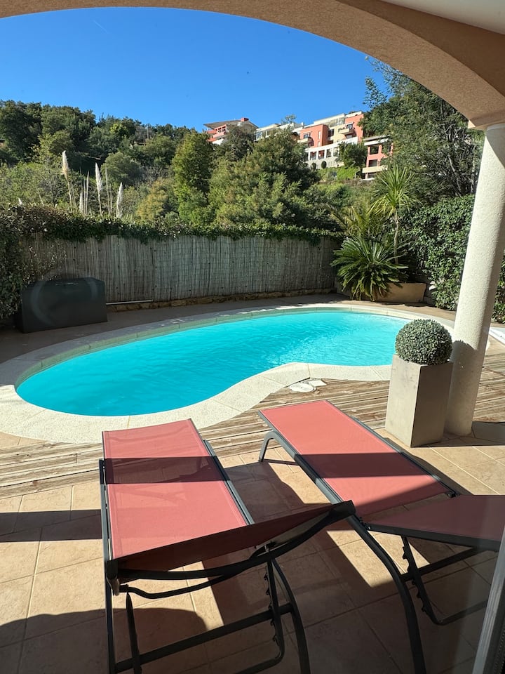 Rez De Jardin Piscine Privative Résidence Standing - Mandelieu-La Napoule