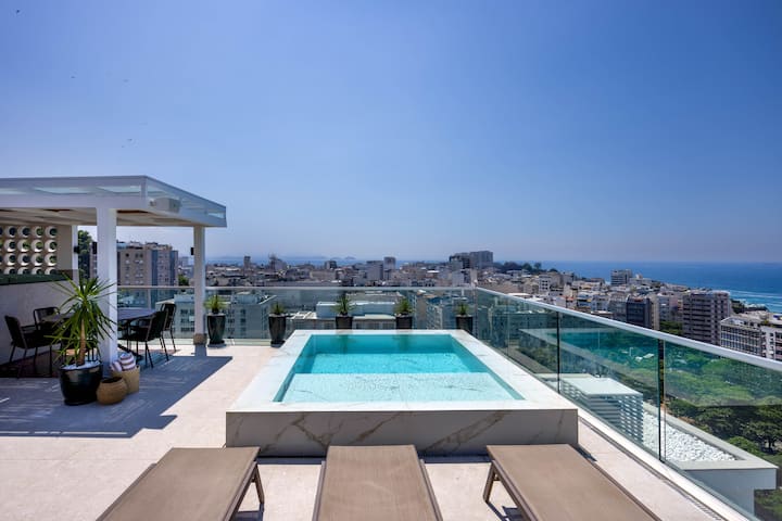 Luxueux Triplex Avec Vue 360° Et Piscine à Ipanema - イパネマ