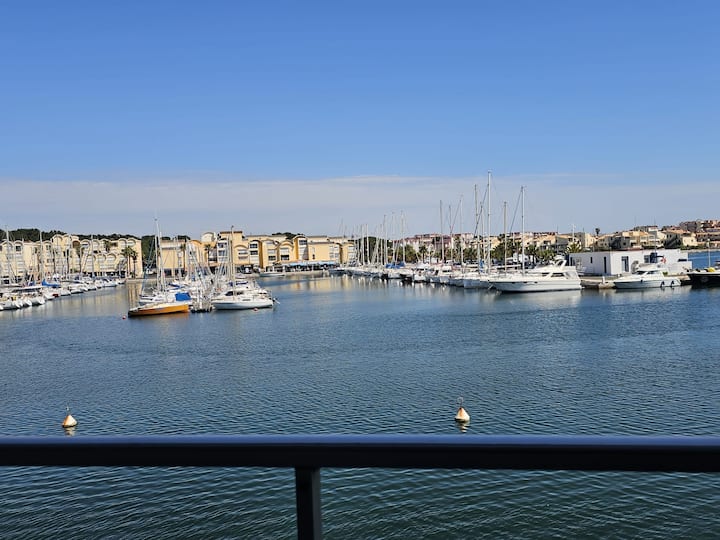 Studio Cabine Climatisé Magnifique Vue Port - Gruissan
