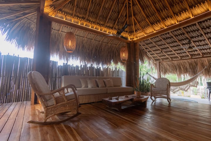 Habitación 1, El Manglar, Hermosa Cabaña En Madera - San Onofre