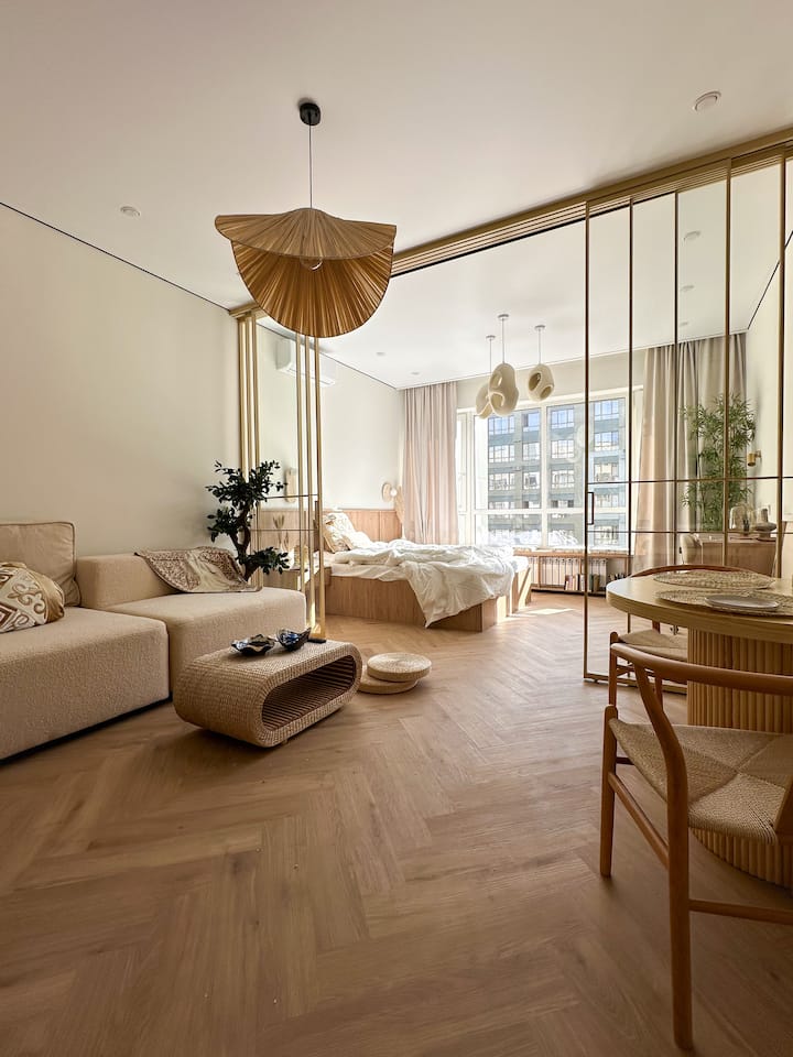 Adt City-center Japandi Apartment In Meridian 1 - Kazakhstan