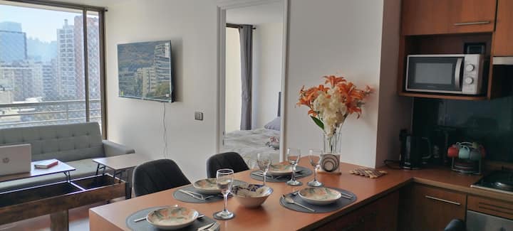 Lindo Depto Full Vista A La Virgen Y Al Costanera - Providencia