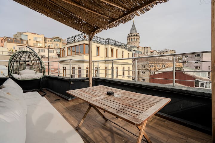 Galata View 2br W/ Terrace - Isztambul
