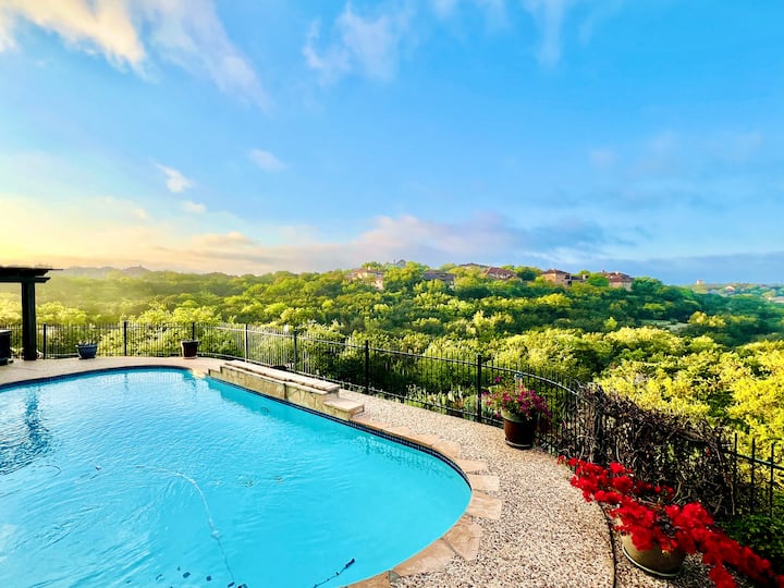 Best View In Sa|exclusive Hilltop Gem|htd Pool|spa - Timberwood Park - San Antonio