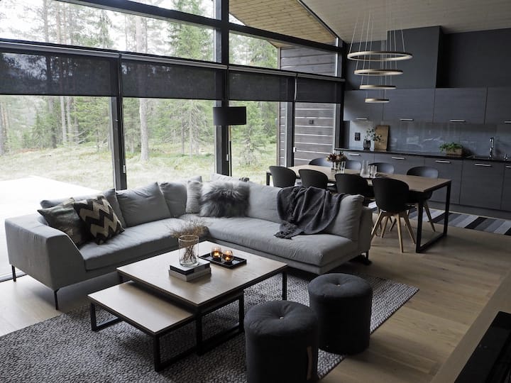 Tyylikäs Villa Lastu Metsänäkymällä +2 Hissilippua - Ruka