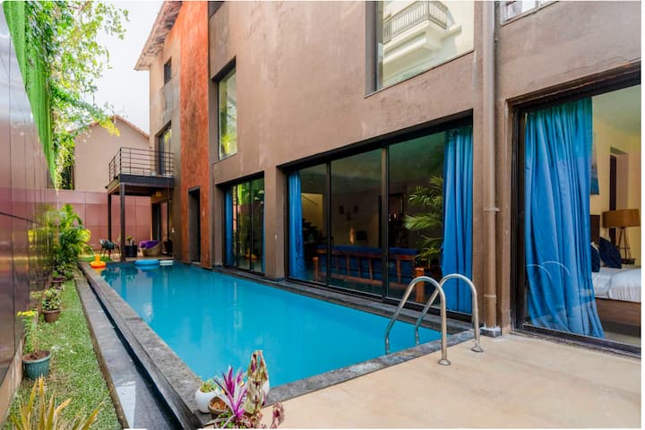 Stayvista At Brew & Breeze W/ Pool, Lawn - Anjuna
