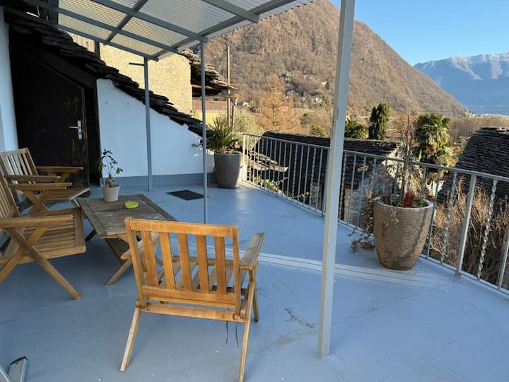 (Valle Maggia) Suite Famigliare Con Vista Montagne - Ascona