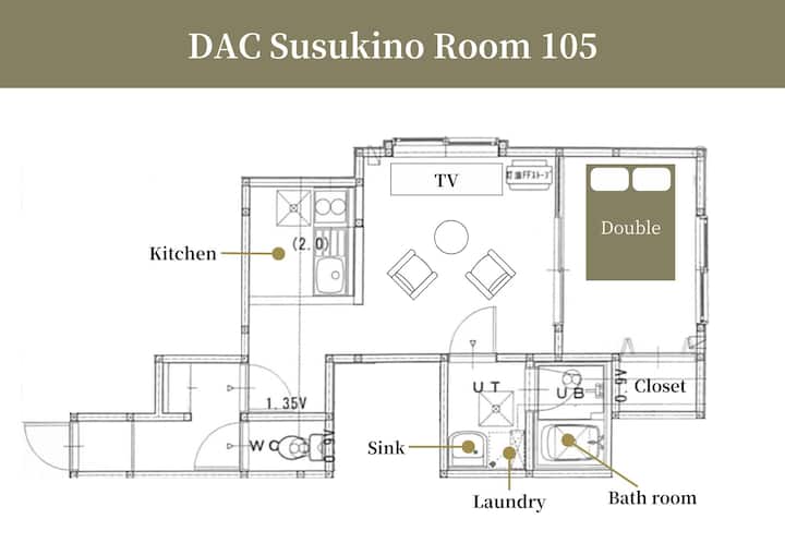 5 Min. Walk To Subway / 7 Min. Walk To Tanuki Koji - Sapporo